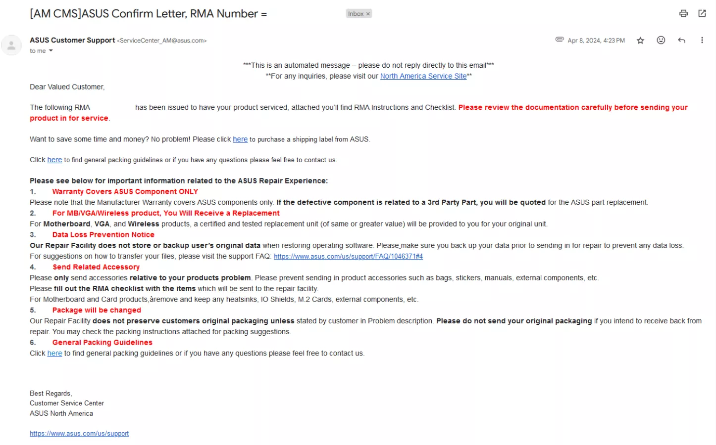 GamersNexus Warranty Response Kit | GamersNexus